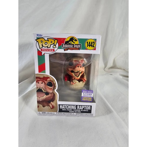 Funko | Toys | Funko Pop Sdcc 223 Hatching Raptor 442 Jurassic Park ...